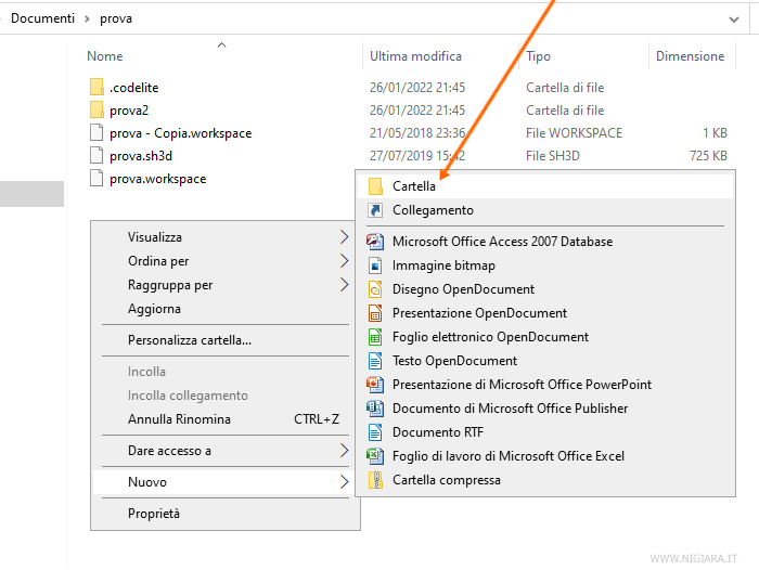 Come creare una cartella su Windows - lapaweb.com